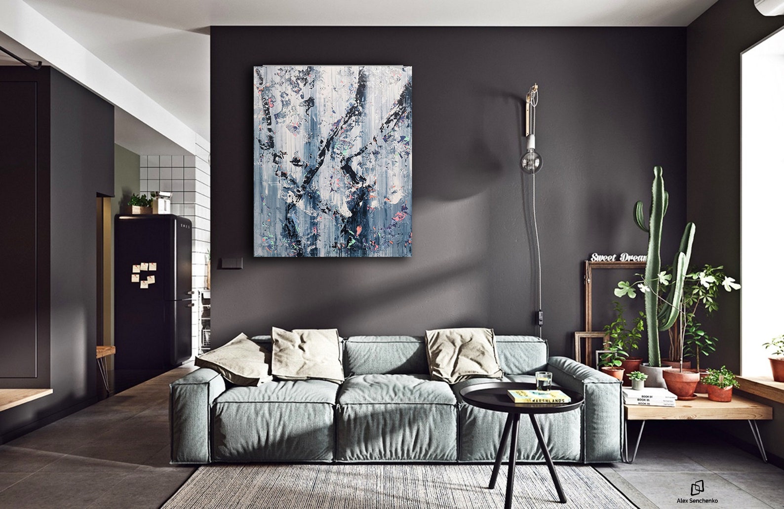 Abstract Wall Art Gray Original Abstract Painting - Etsy UK