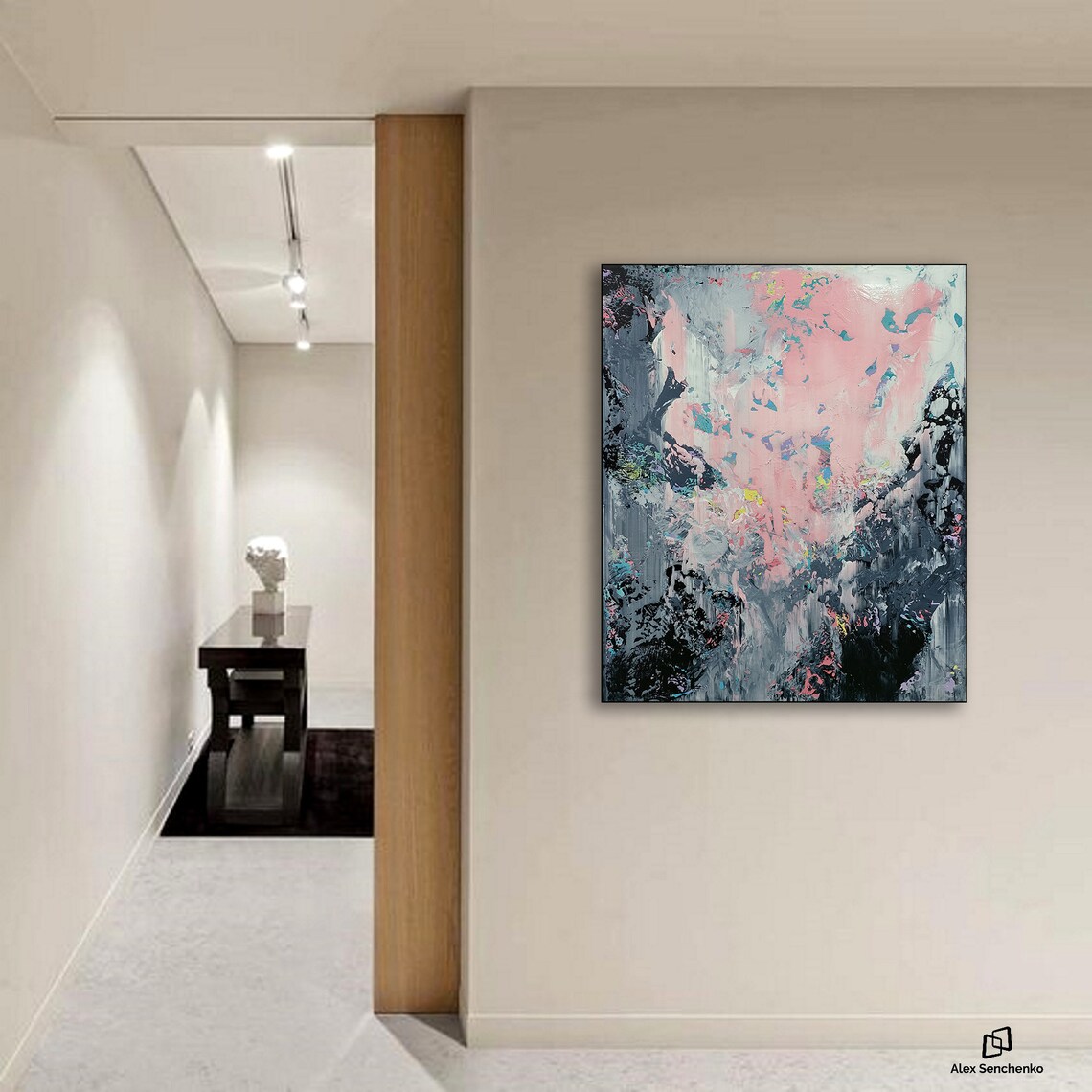 Abstract Wall Art Gray Original Abstract Painting - Etsy