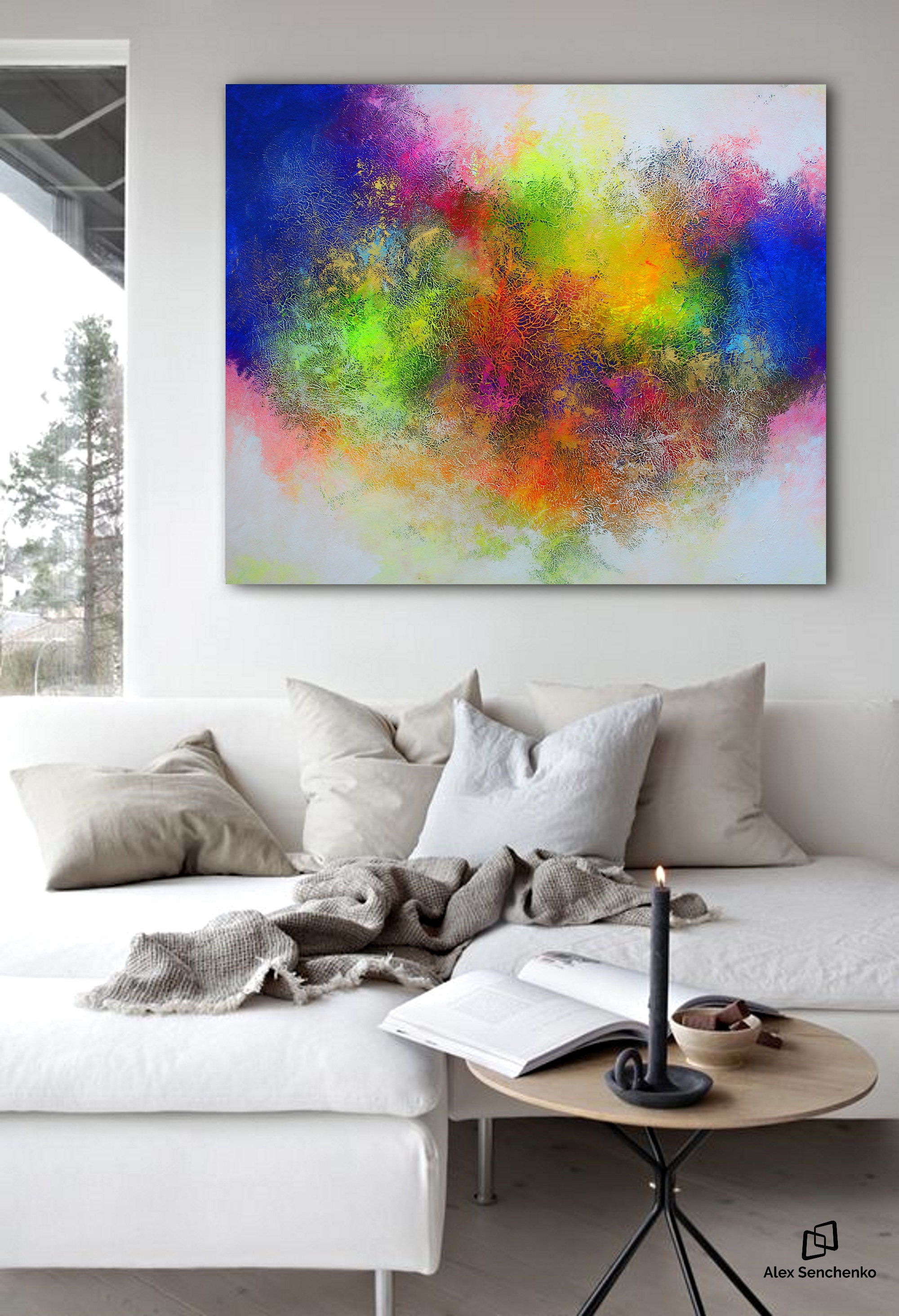 Large abstract painting Contemporary ART Modern original LargeWall Art ...