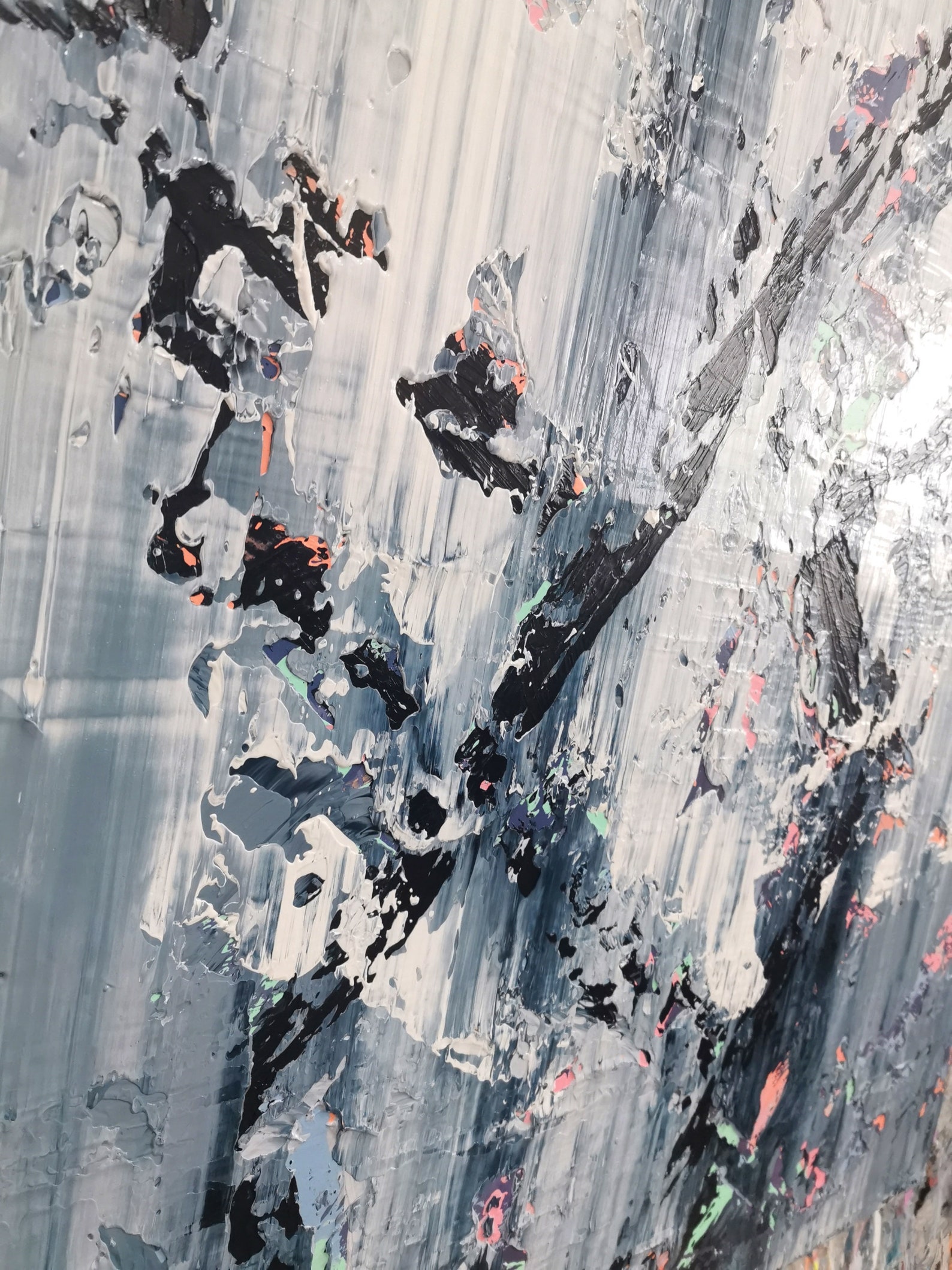 Abstract Wall Art Gray Original Abstract Painting - Etsy UK