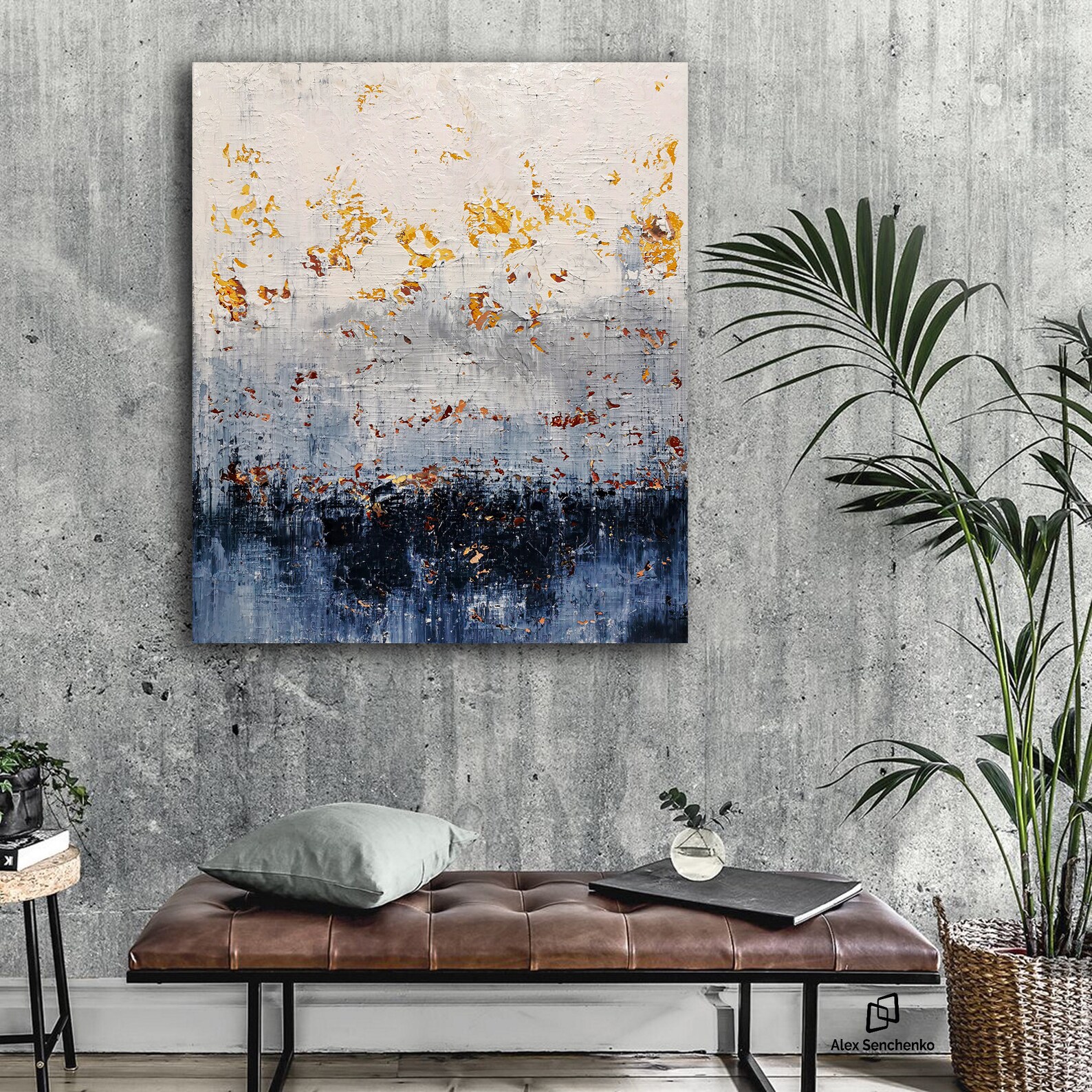 Abstract Wall Art Gray Original Abstract Painting | Etsy