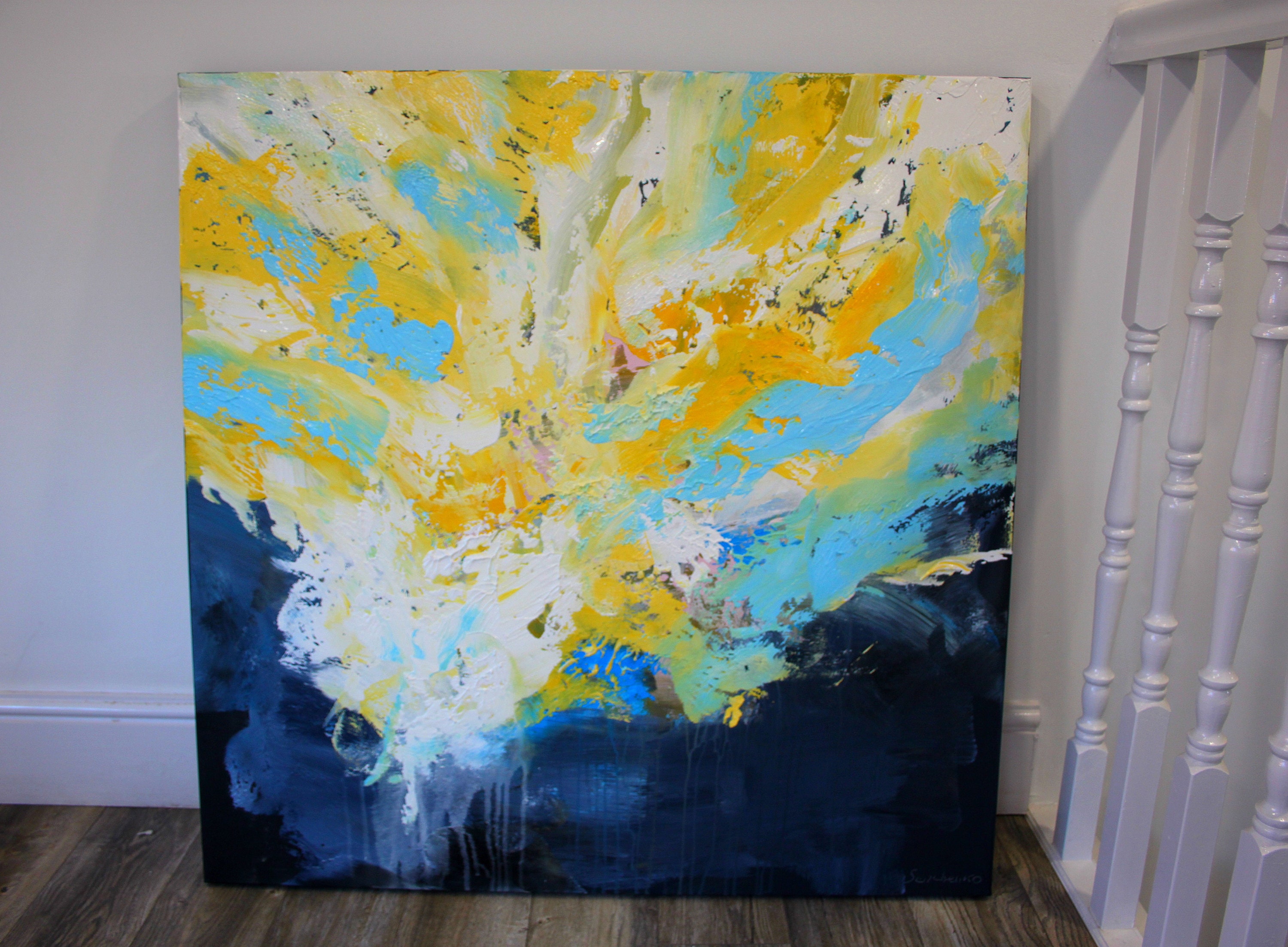 Large original abstract painting, Contemporary Art, Hand-painted Large ...