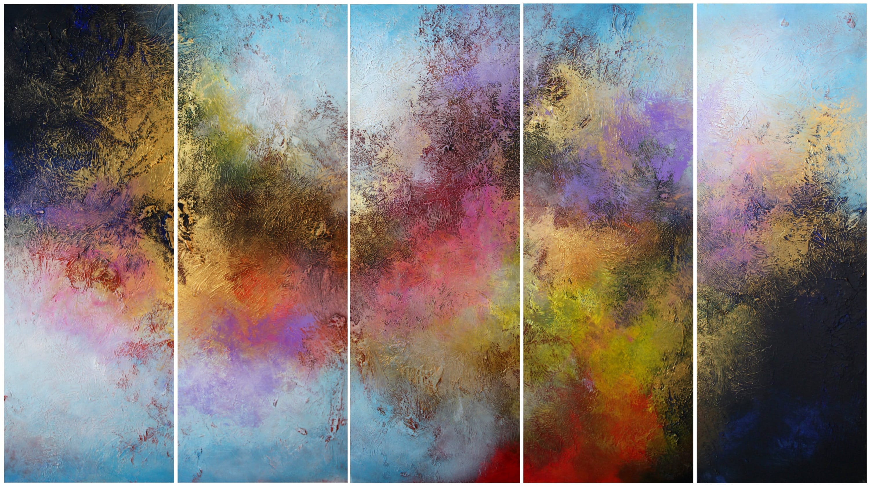 Abstract painting . 5 in 1 . Contemporary Painting by Alex Senchenko ...