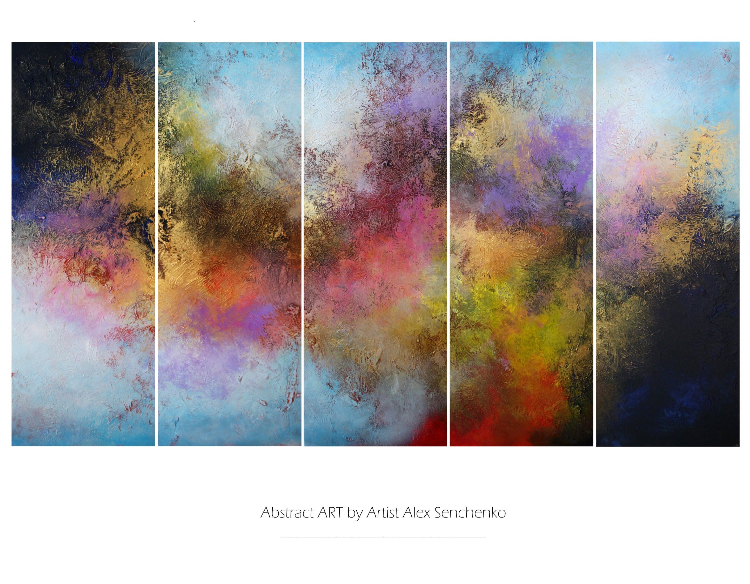Abstract painting . 5 in 1 . Contemporary Painting by Alex Senchenko ...