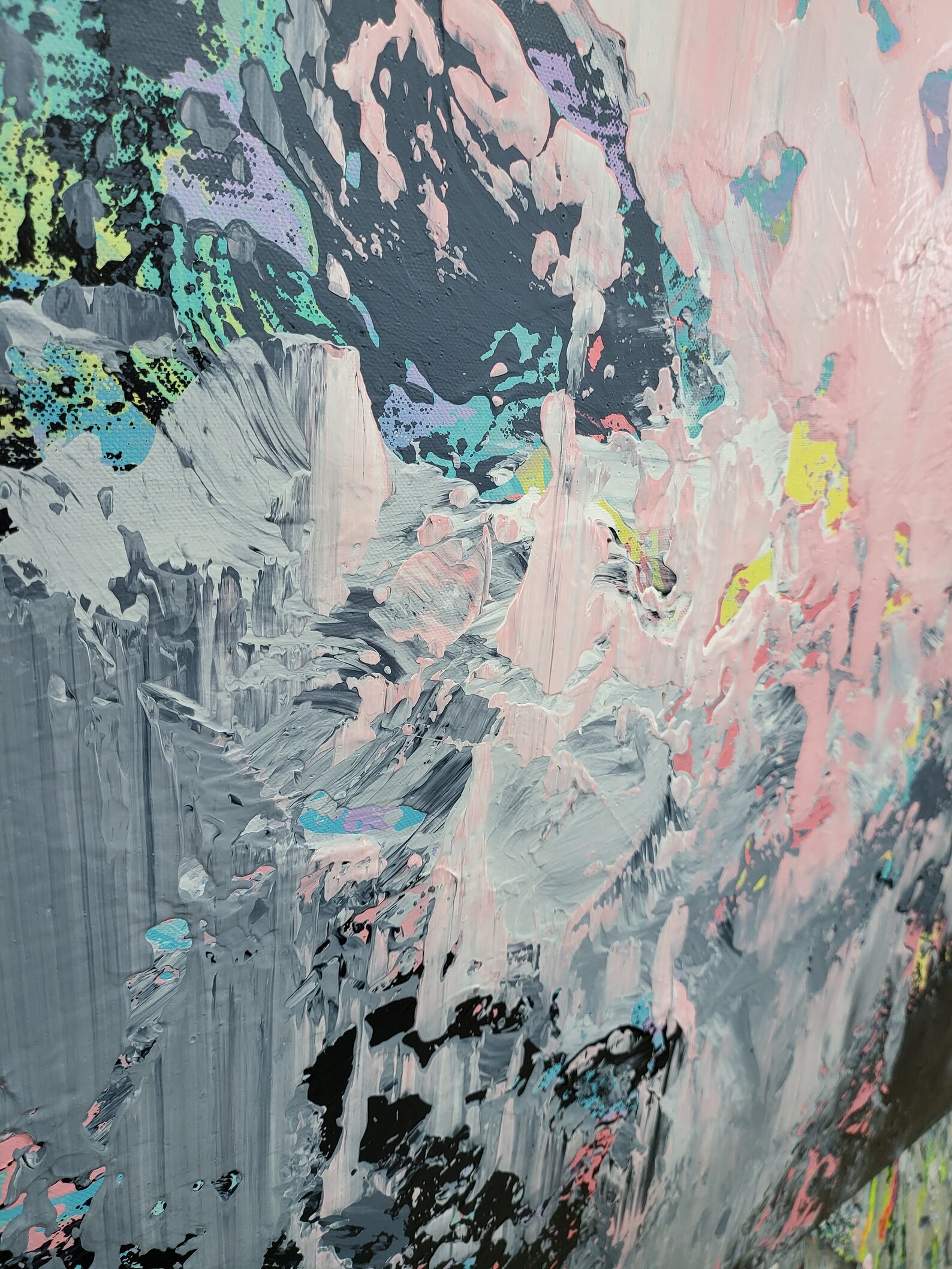 Abstract Wall Art Gray Original Abstract Painting - Etsy