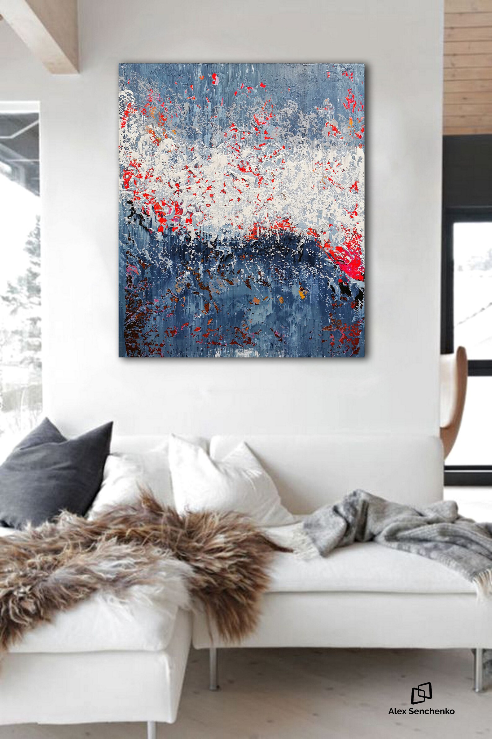 Abstract Wall Art Gray Original Abstract Painting - Etsy UK