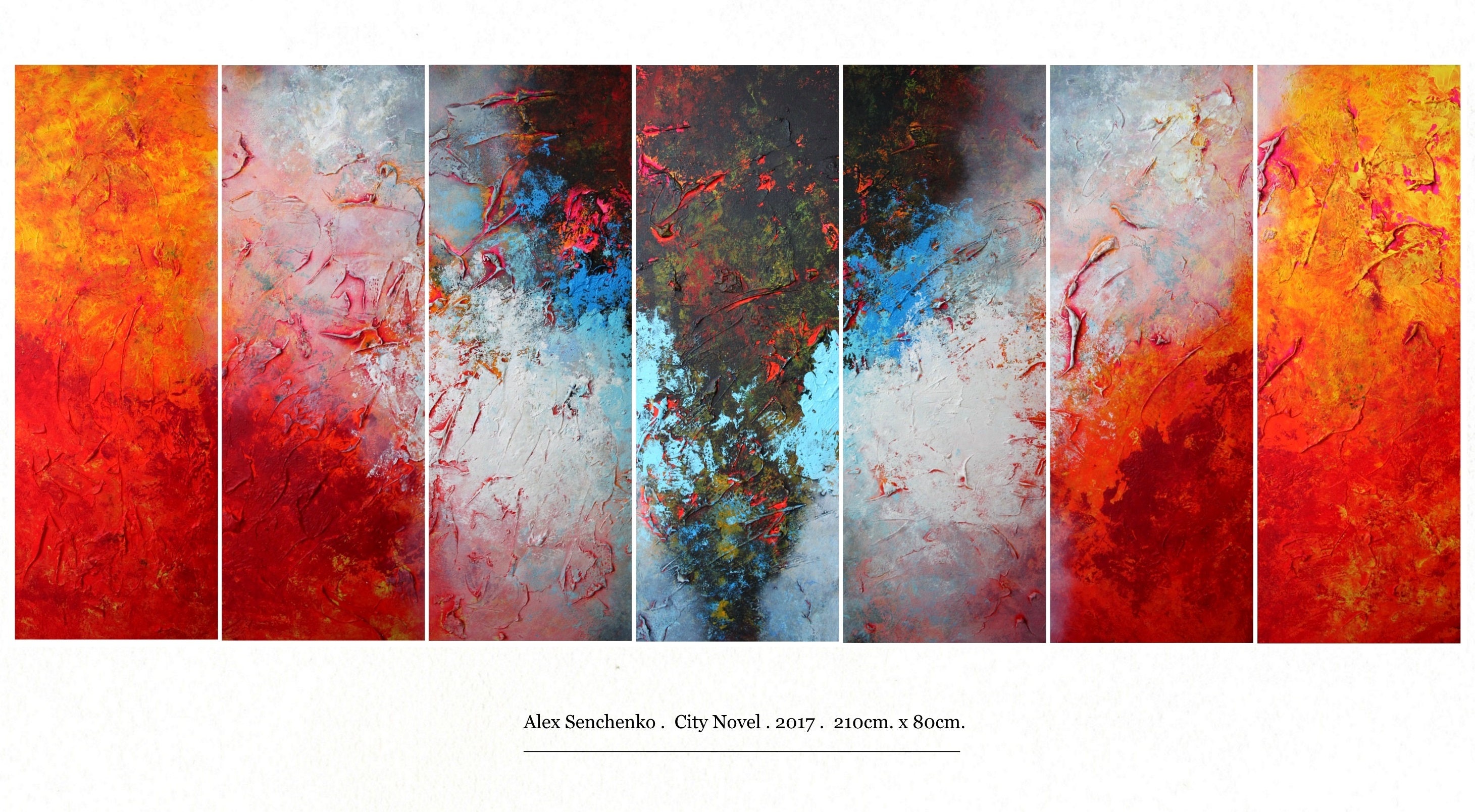 Large Abstract Painting by Alex Senchenko. 7 in 1 . Contemporary ART ...