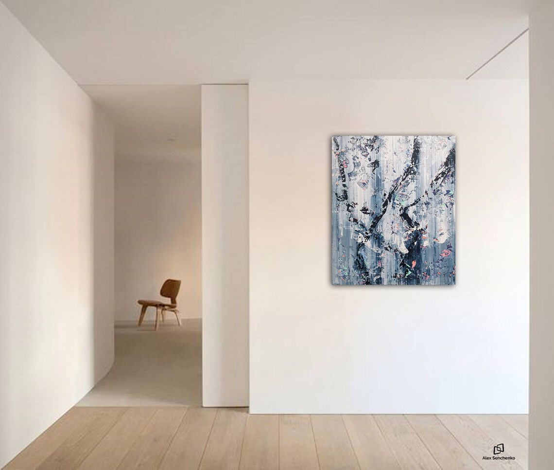 Abstract Wall Art Gray Original Abstract Painting - Etsy UK