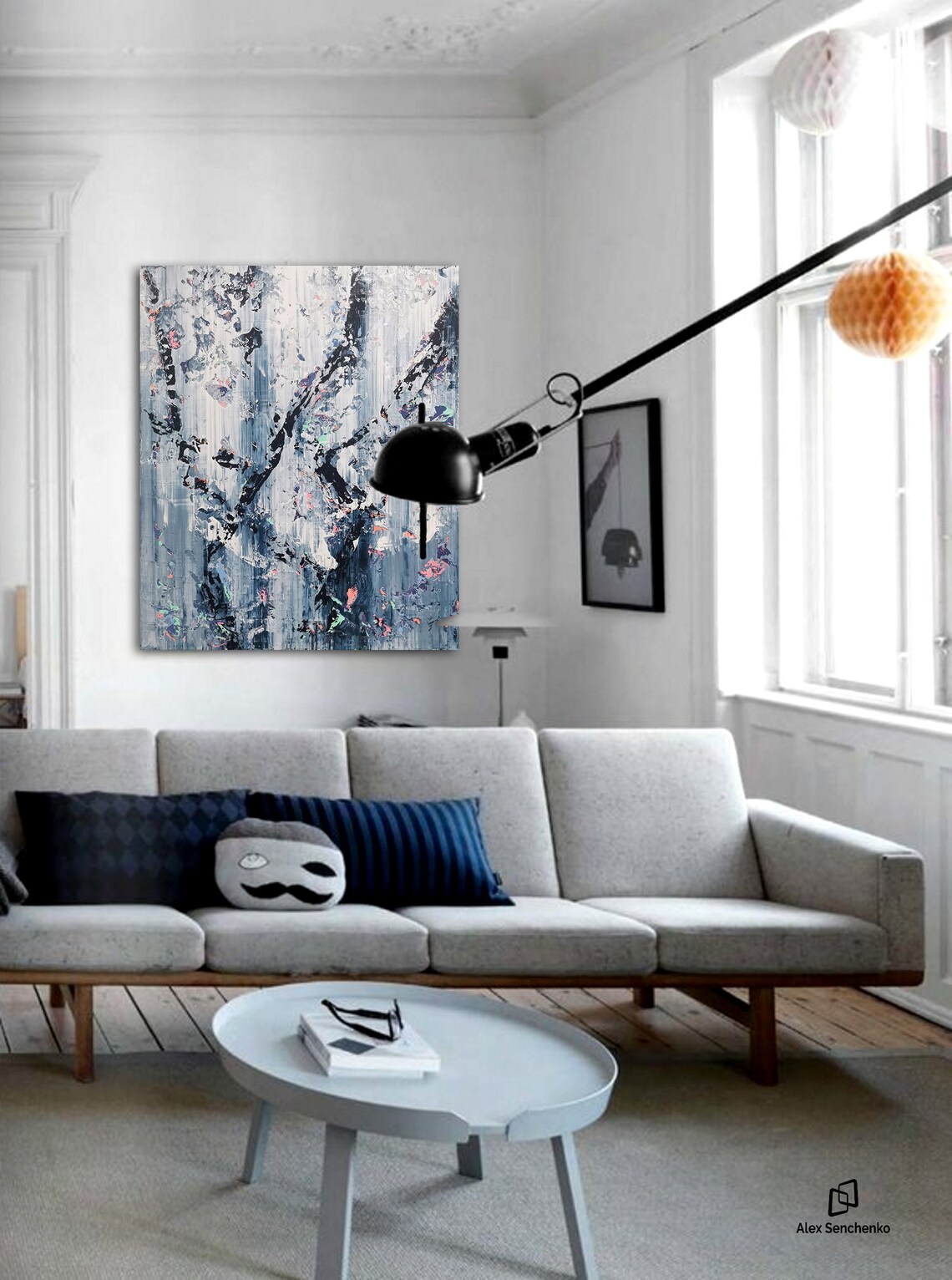 Abstract Wall Art Gray Original Abstract Painting - Etsy UK