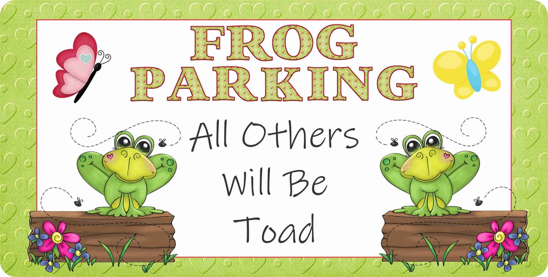 12 X 6 Frog Parking Wreath Sign Frog Wreath Sign - Etsy