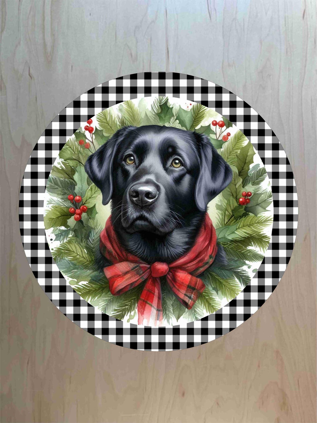 Christmas Black Lab Wreath Sign, Metal Wreath Sign, Dog Wreath Sign ...