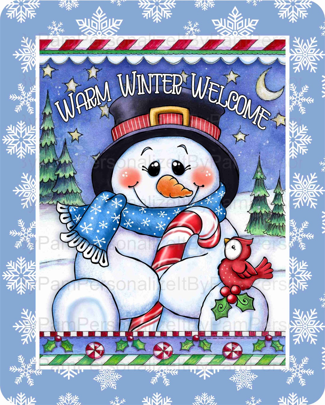Snowman Wreath Sign, Winter Wreath Sign, Personalize It by Pam, Signs ...