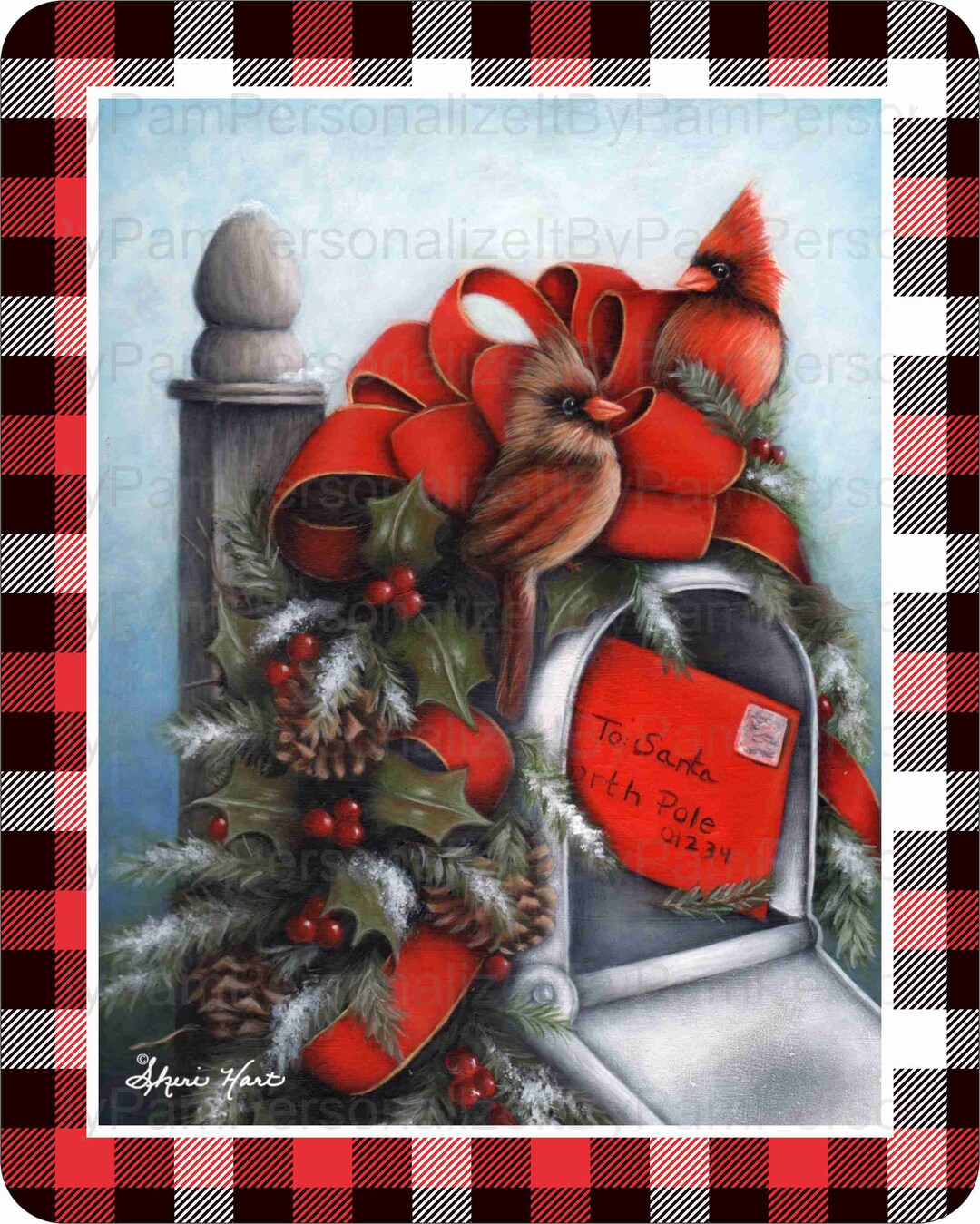 Christmas Wreath Sign, Personalize It by Pam, Signs for Wreaths, Door ...