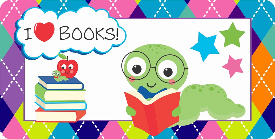 12 X 6 School Wreath Sign Bookworm Sign Signs - Etsy