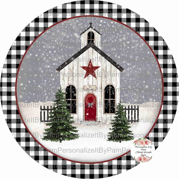 Wreaths Round Metal Sign Signs for Wreaths Choose Your Size Wreath Sign ...