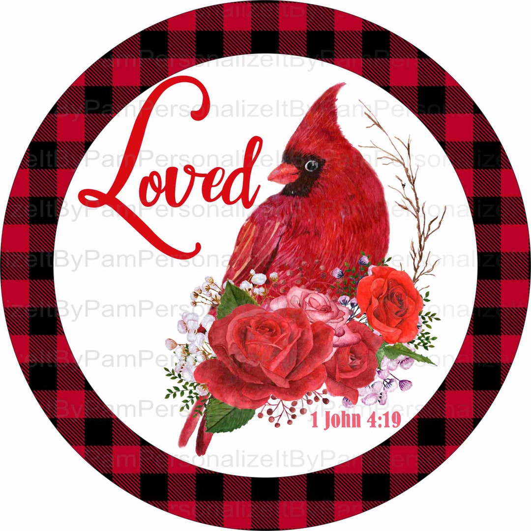 8 Round Cardinal Wreath Sign, Wreath Signs, Personalize It by Pam ...
