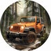 Round Jeep Sign, Metal Wreath Sign, Personalize It by Pam, Door Decor ...