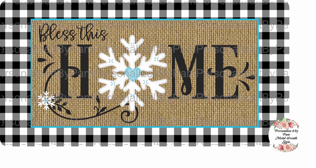 Winter Wreath Sign,snowflake Wreath Sign, Personalize It by Pam, Signs ...