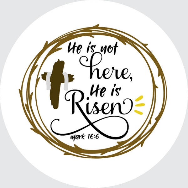 He is Risen Wreath - Etsy