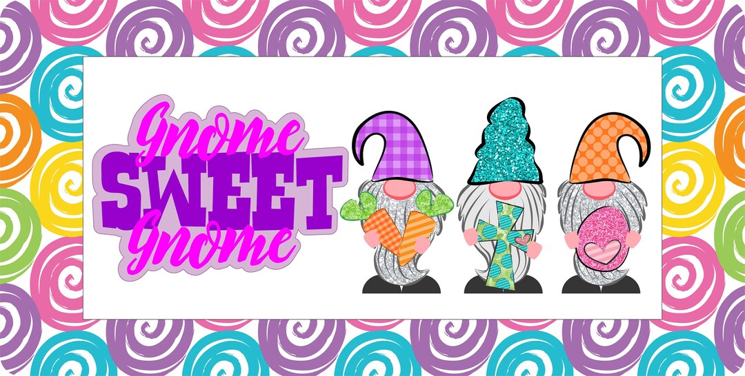 Gnome Easter Wreath Sign, Easter Sign, Gnome Sign, Gnome Sweet Gnome ...