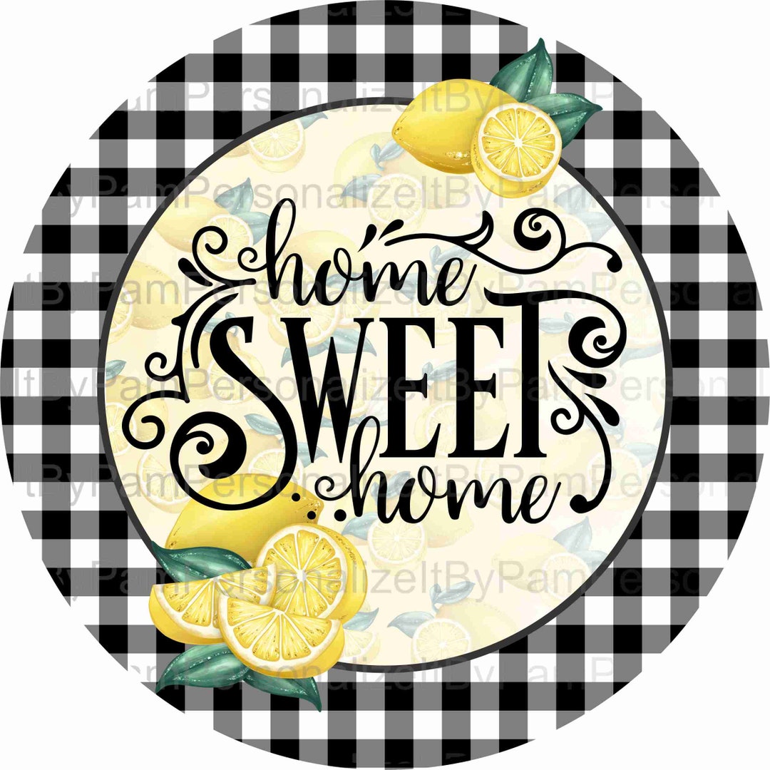 10 Round Lemon Wreath Sign Summer Wreath Sign - Etsy