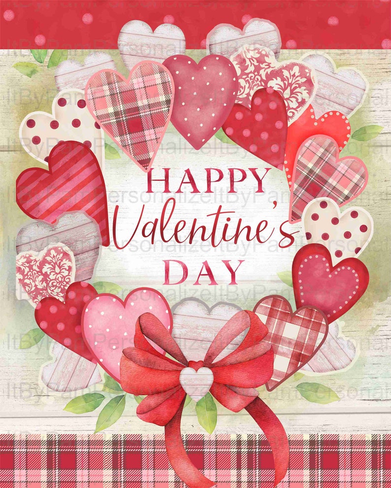 Valentine Wreath Sign, Personalize It by Pam, Signs for Wreaths, Door ...