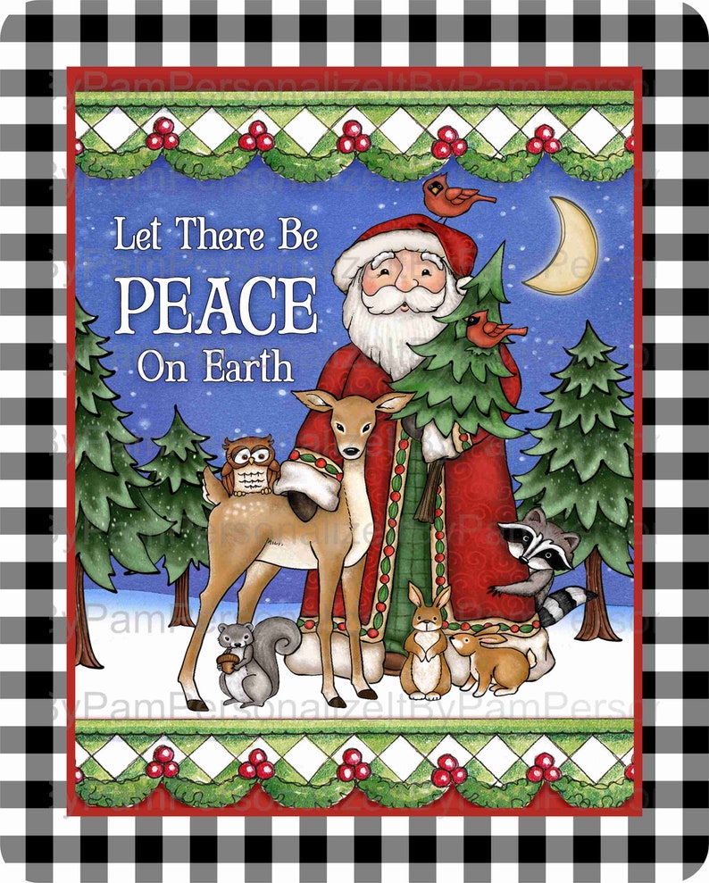 Christmas Wreath Sign Personalize It by Pam Signs for | Etsy