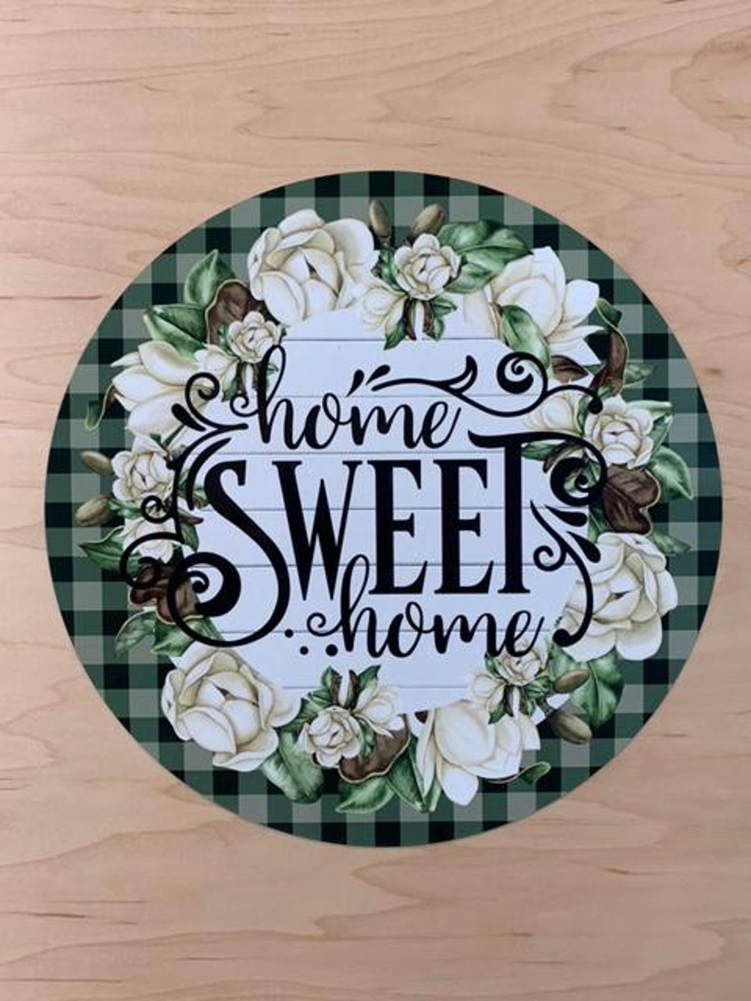 Round Magnolia Wreath Sign, Wreath Signs, Personalize It by Pam, Signs ...