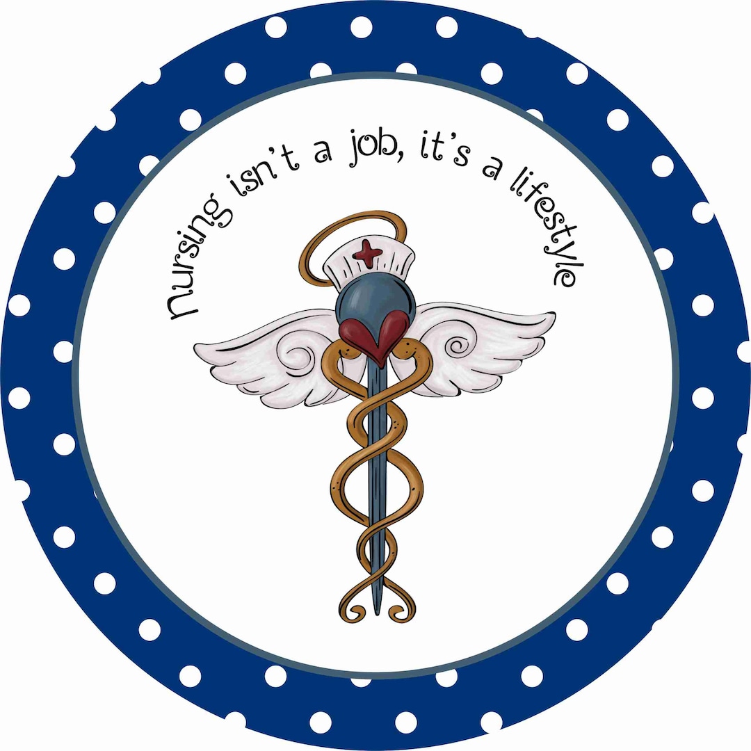 8" Round Nurse Wreath Sign, Nurse Wreath Sign, Nurse Wreath ...