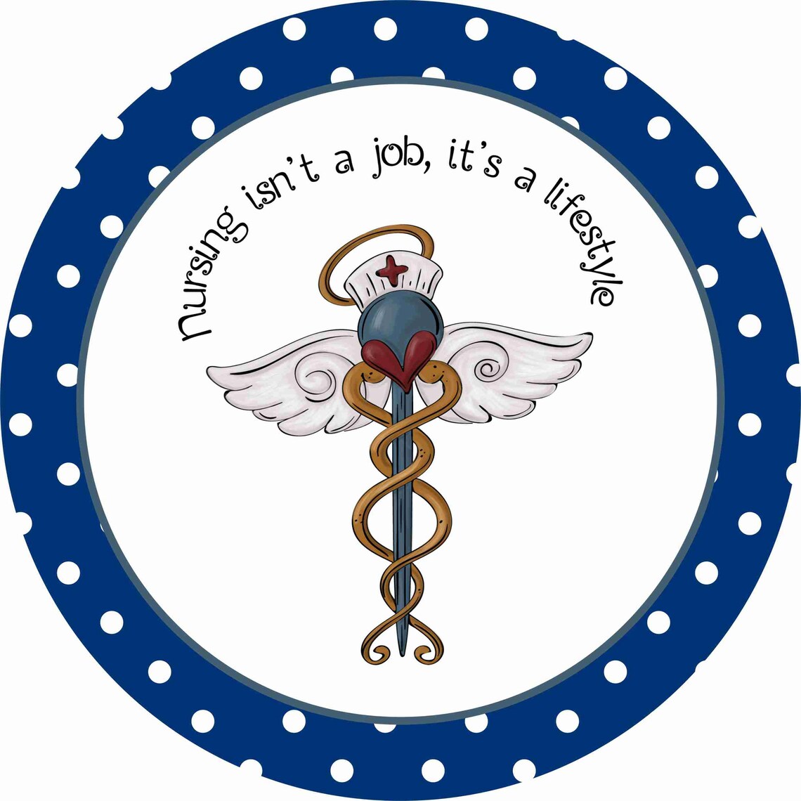 8" Round Nurse Wreath Sign, Nurse Wreath Sign, Nurse Wreath ...