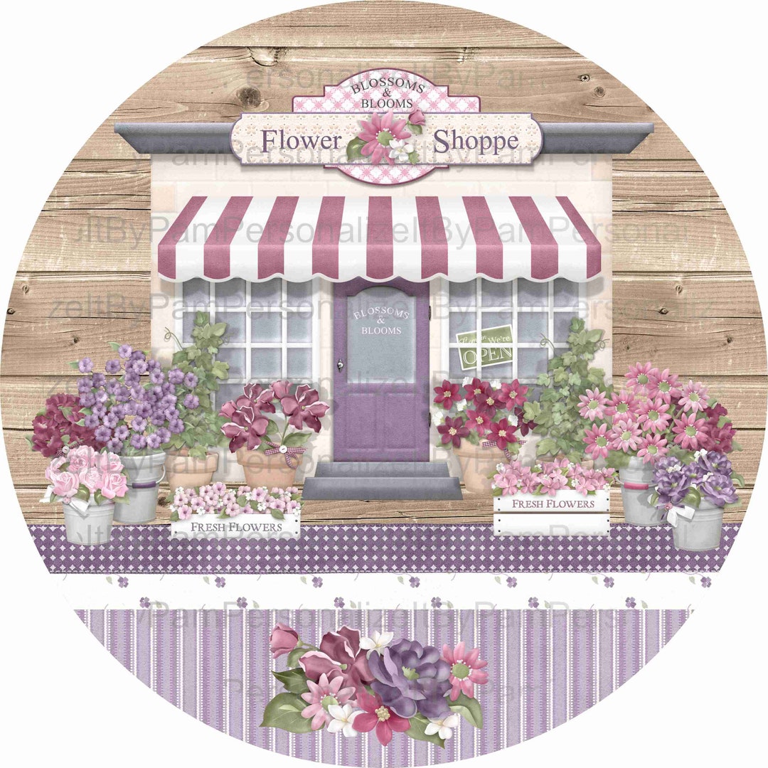 10 Round Summer Wreath Sign, Floral Wreath Sign, Personalize It by Pam ...