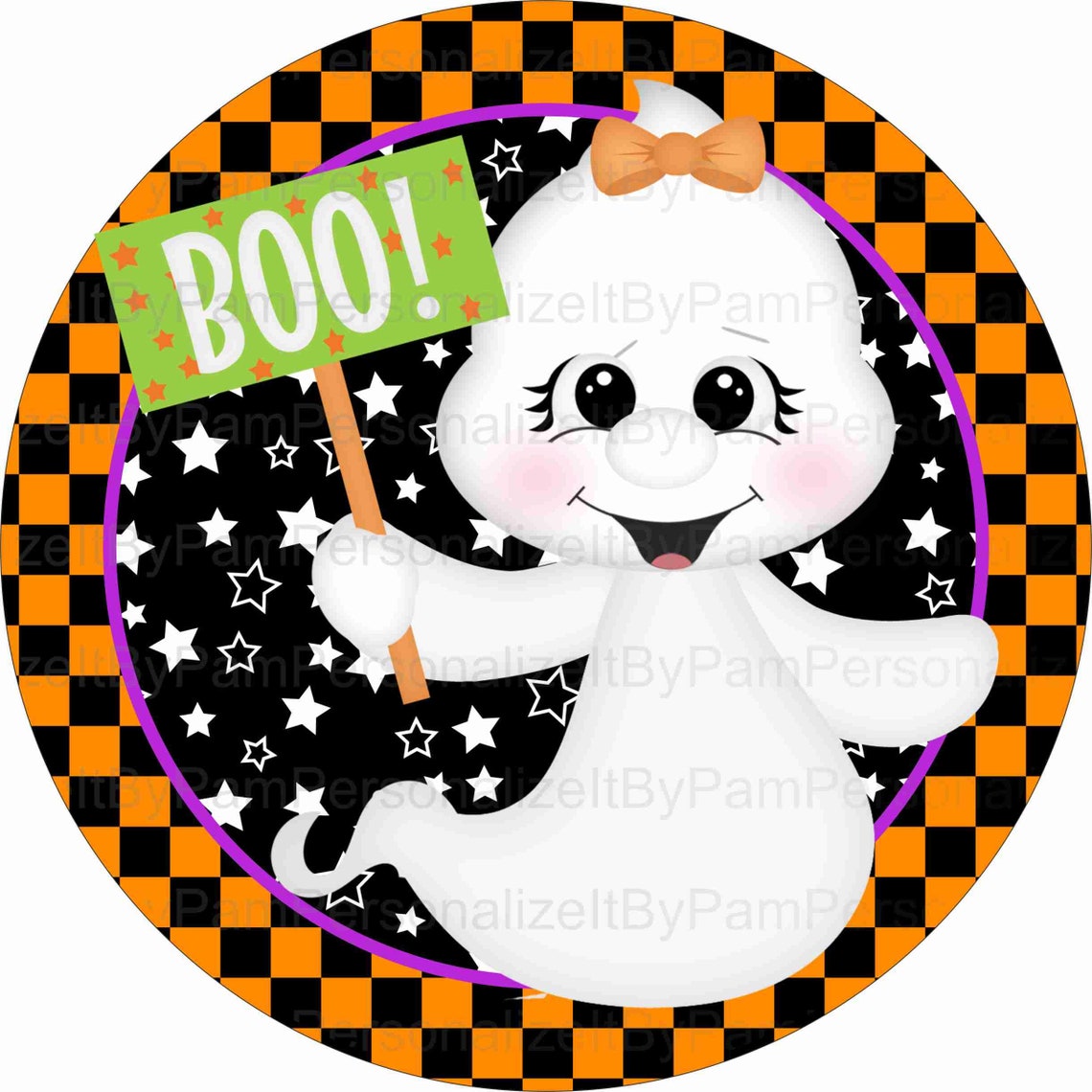 10 Round BOO Halloween Wreath Sign Wreath Signs - Etsy