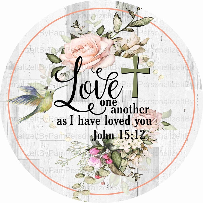 11.75 Round Spiritual Wreath Sign Scripture Wreath | Etsy