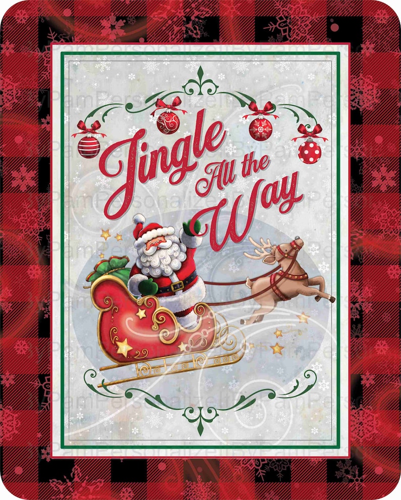 Christmas Wreath Sign Personalize It by Pam Signs for | Etsy