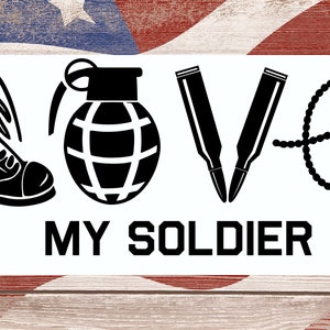 Love My Soldier Wreath Sign - Etsy