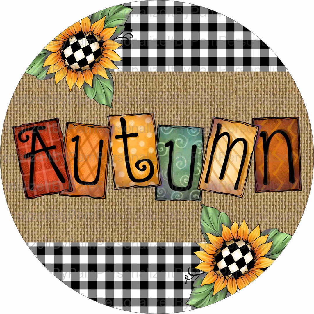 Fall Autumn Sunflower Wreath Sign, Fall Wreath Sign, Fall Wreath Sign ...