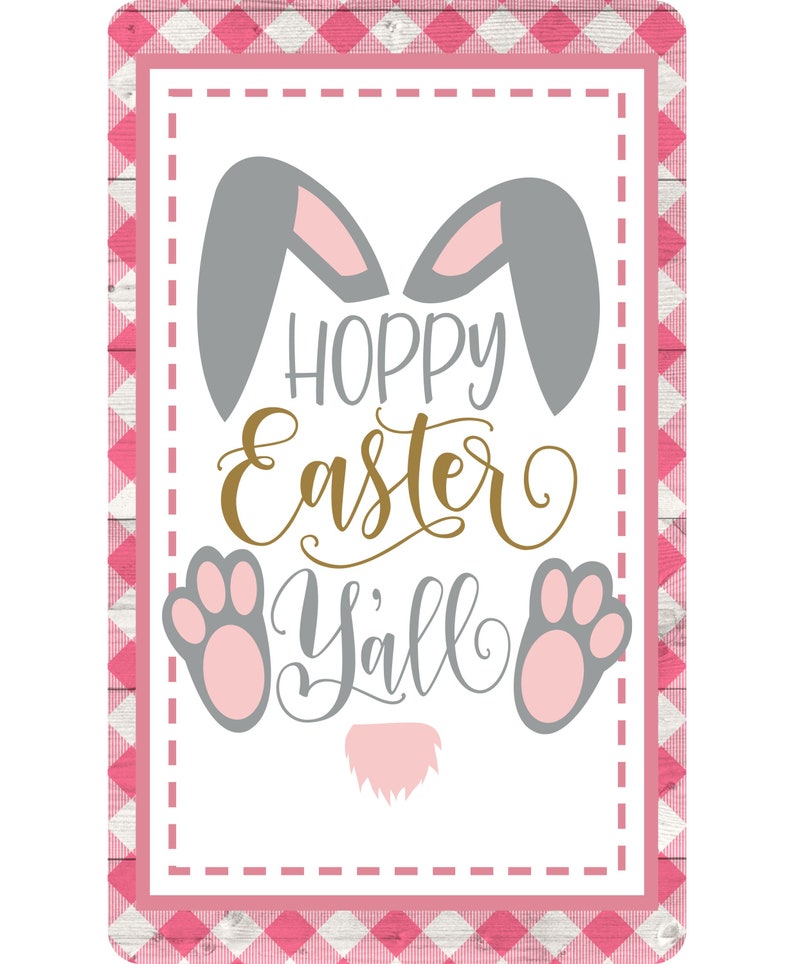 Hoppy Easter Wreath Sign | Etsy