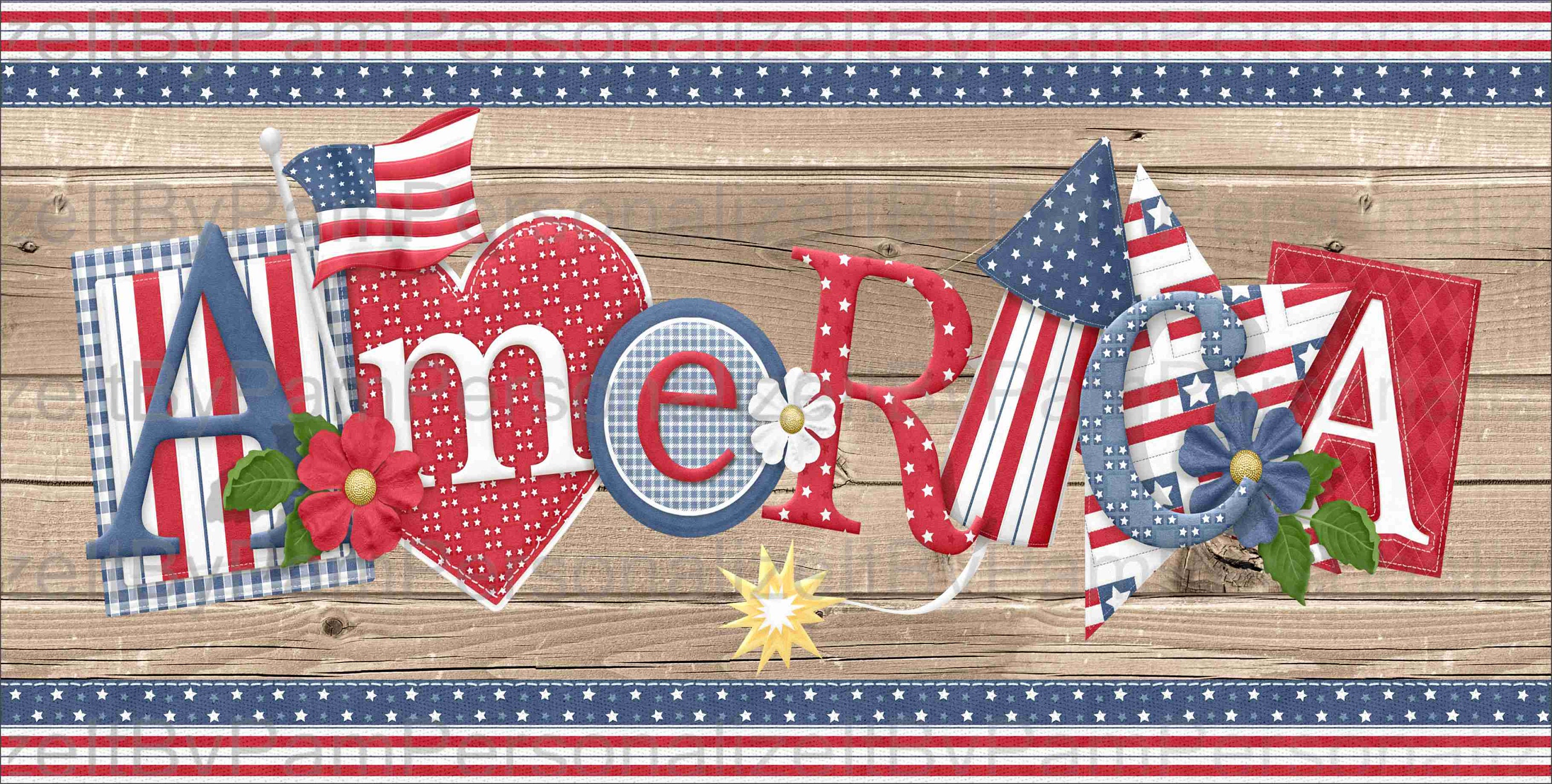 Patriotic Wreath Sign, Wreath Signs, Personalize It by Pam, Signs for ...