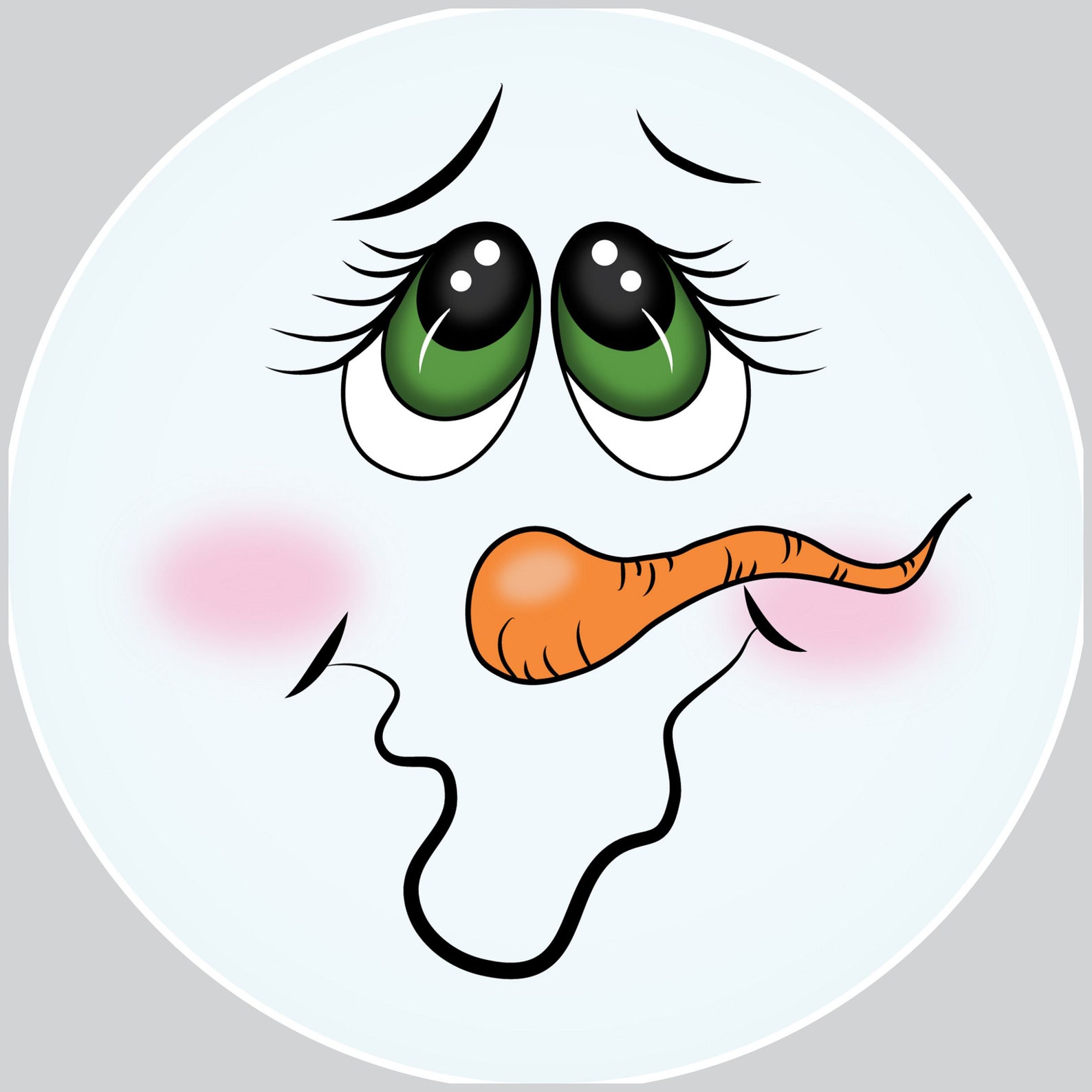 11.75 Round Snowman Face Wreath Sign Wreath signs | Etsy