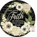 11.75 Round Faith Over Fear Wreath Sign, Wreath Sign, Personalize It by ...