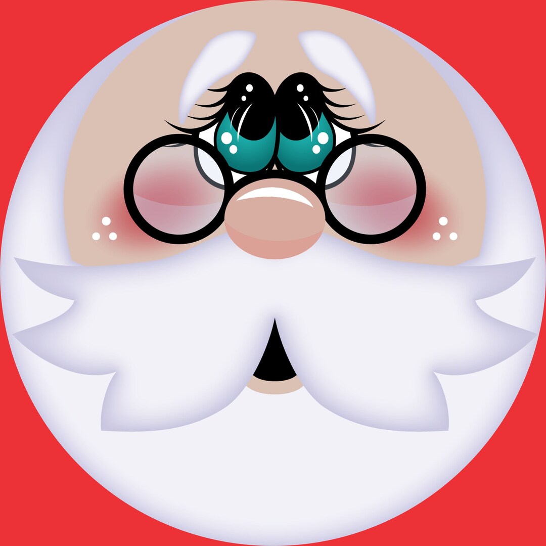 10 Aluminum Round Santa Face Wreath Sign - Etsy