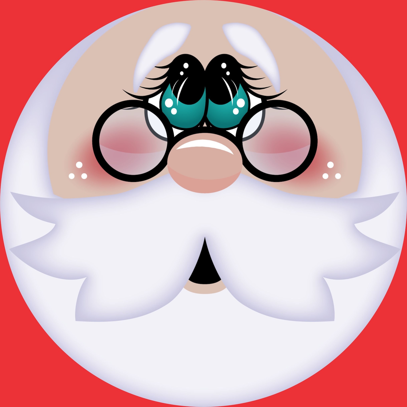 10 Aluminum Round Santa Face Wreath Sign - Etsy