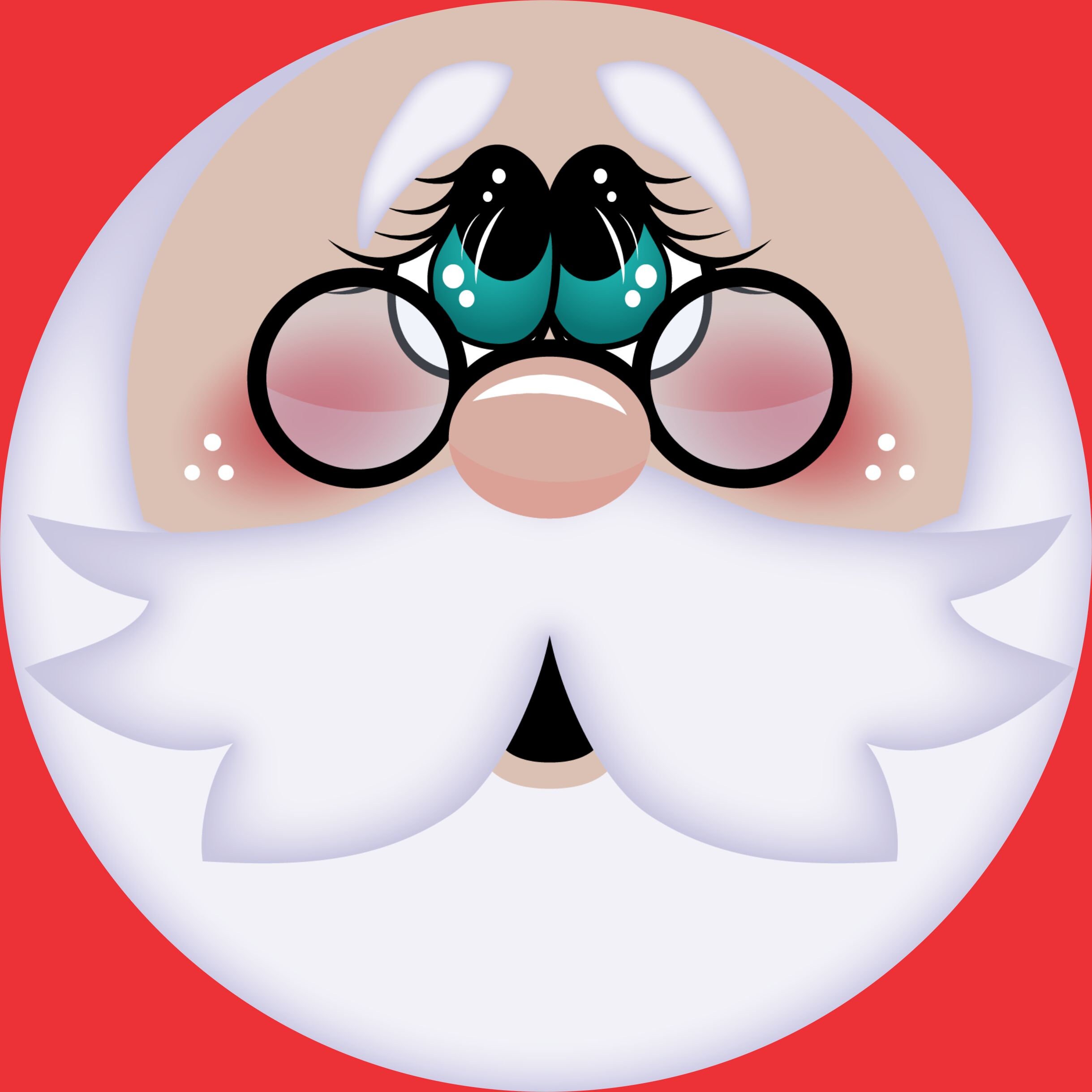 10 Aluminum Round Santa Face Wreath Sign - Etsy