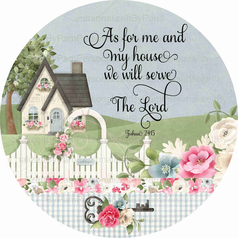 10 Round Scripture Wreath Sign Wreath Signs Floral | Etsy