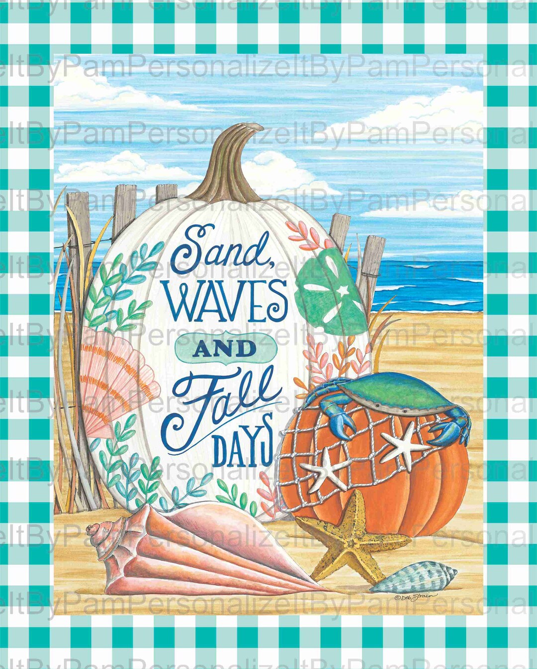 Coastal Fall Wreath Sign Fall Wreath Sign Personalize It by - Etsy