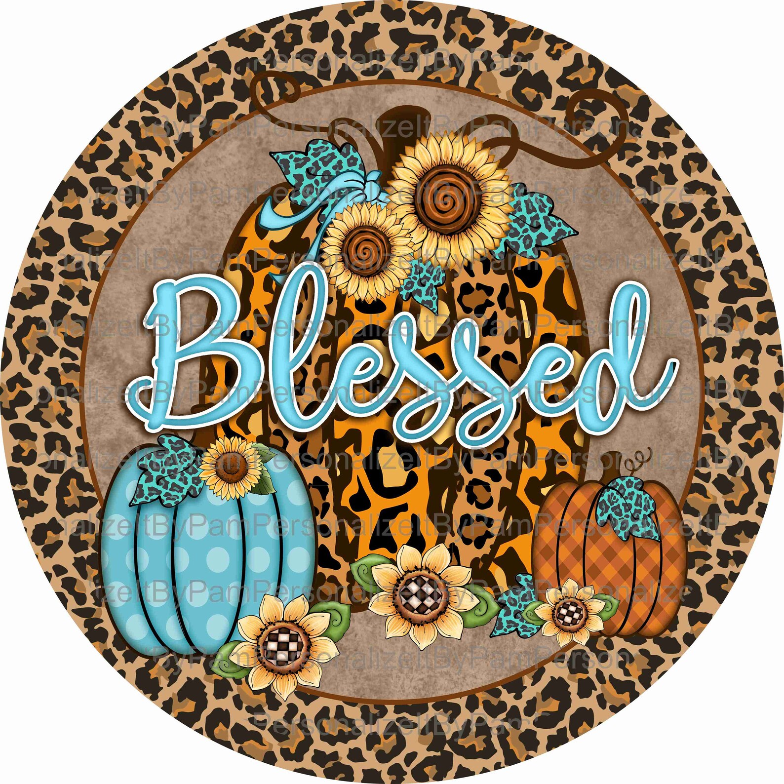 Round Fall Wreath Sign Fall Wreath Sign Leopard Print Fall - Etsy