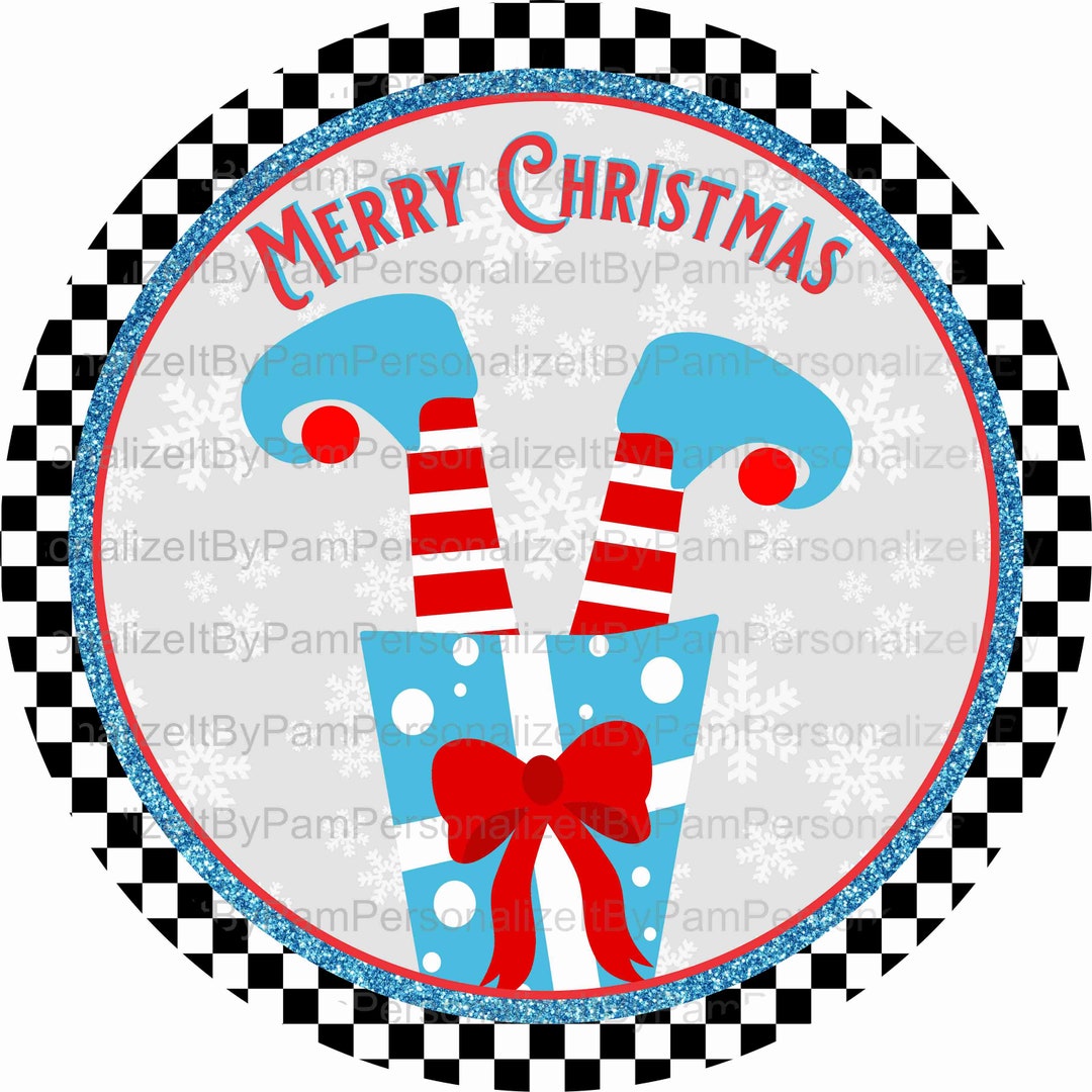 10" Round Elf Sign, Christmas Wreath Sign, Wreath Signs ...