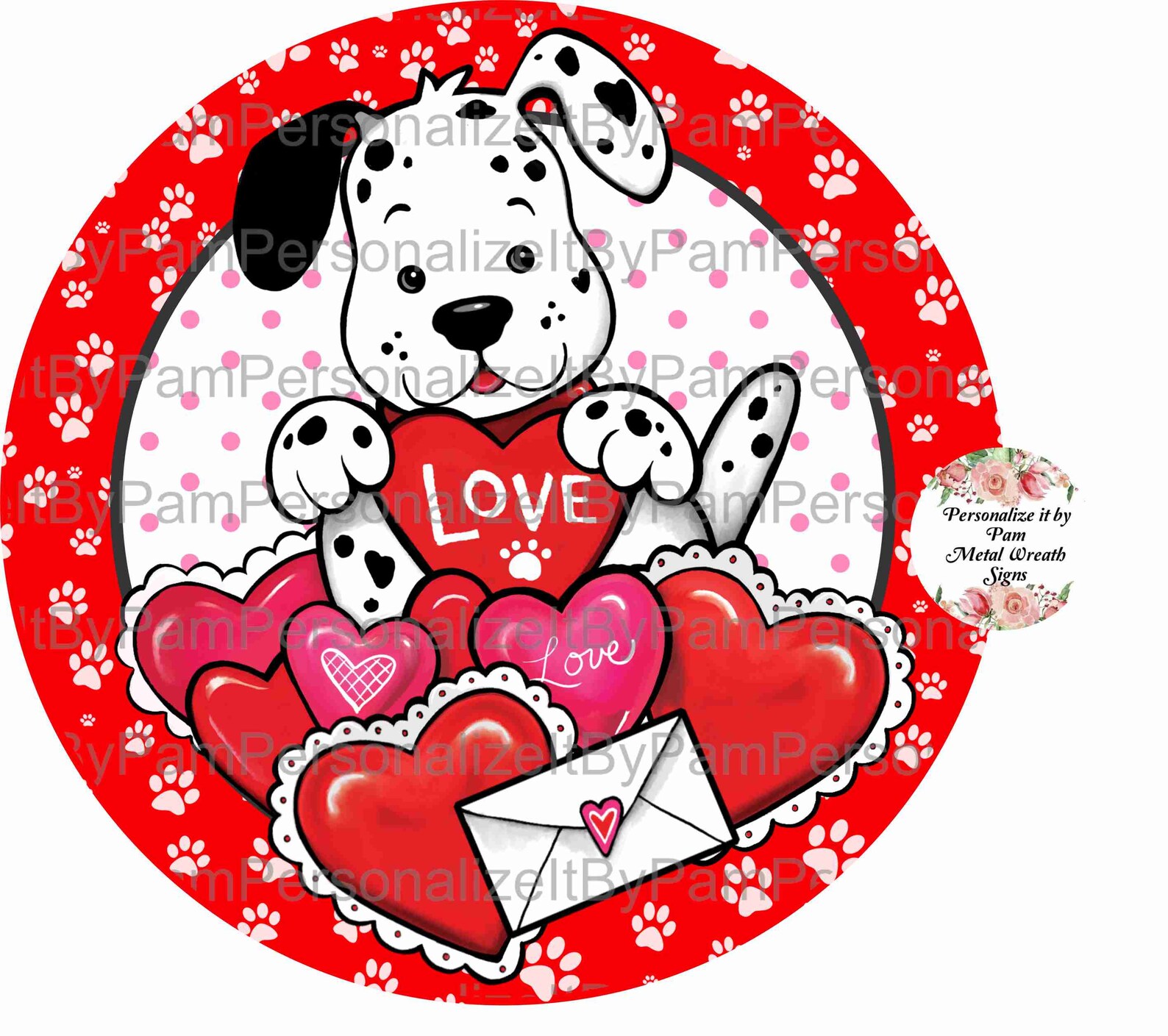 8 Round Valentine Wreath Signpet Valentine Wreath Sign - Etsy