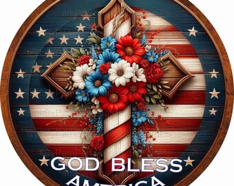 Round Patriotic Eagle Wreath Sign, Metal Wreath Sign, Personalize It by ...