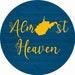 Round Almost Heaven Wreath Sign, West Virginia Wreath Sign, Personalize ...